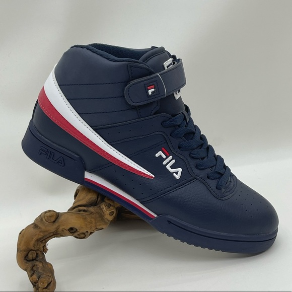Fila | Shoes | Mens Fila F3v Leasyn Navy White Red High Top Sneakers ...